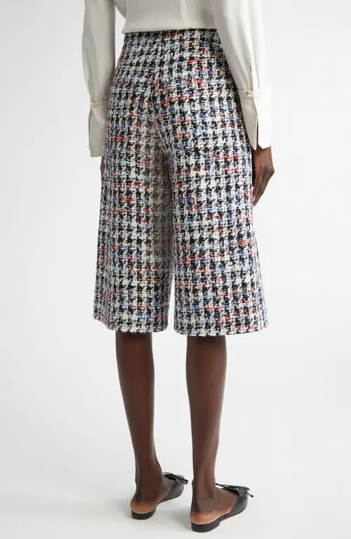St. John Americana Houndstooth Tweed Shorts
