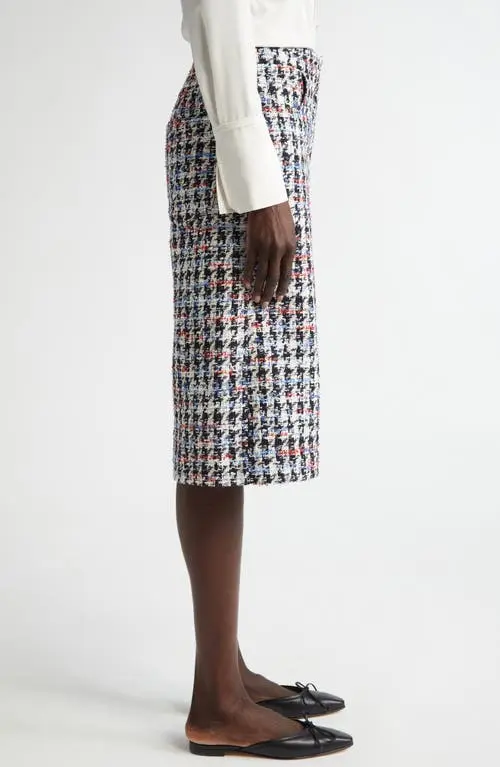 St. John Americana Houndstooth Tweed Shorts