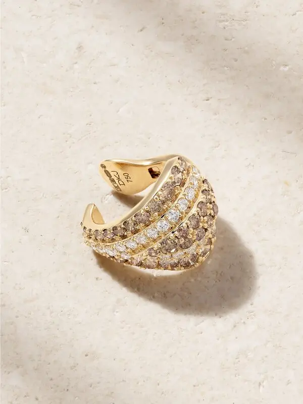 DIANE KORDAS 18-karat Diamond Ear Cuff - Gold