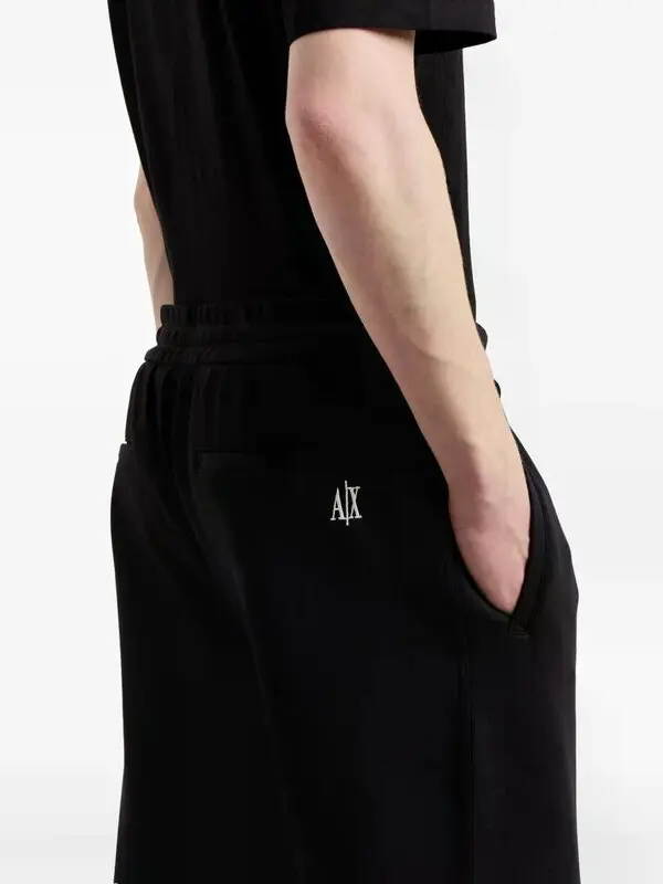 Armani Exchange Logo-embroidered Track Pants - Black