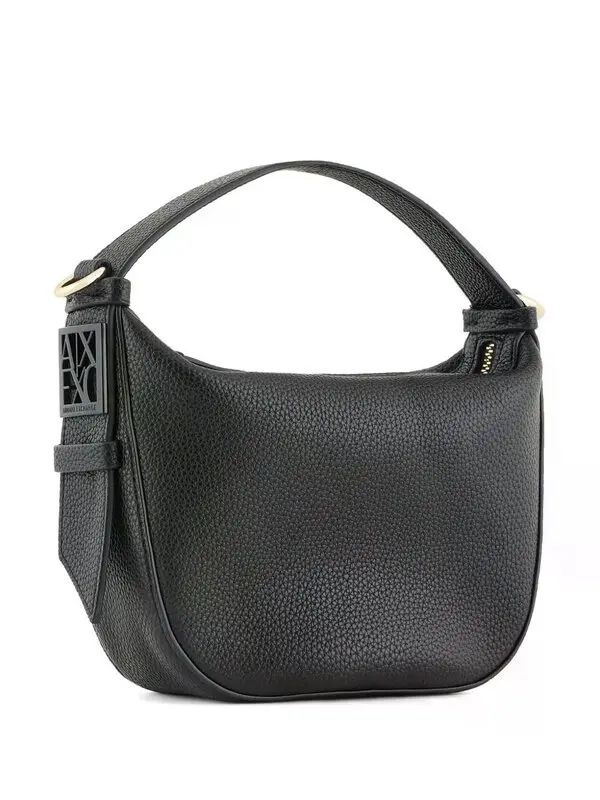 Armani Exchange Pebbled-texture Curved Tote Bag