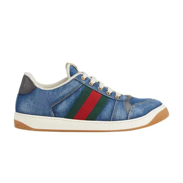 Gucci Screener Denim Sneakers - Blue