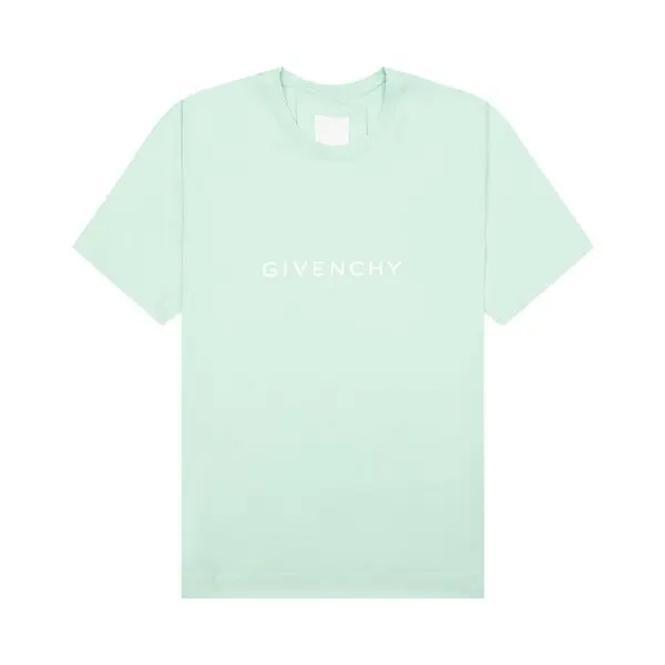 Givenchy Slim Fit Reverse Print T-shirt 'aqua Green