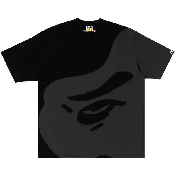 A BATHING APE Ape Head Patch Oversized Tee - Black