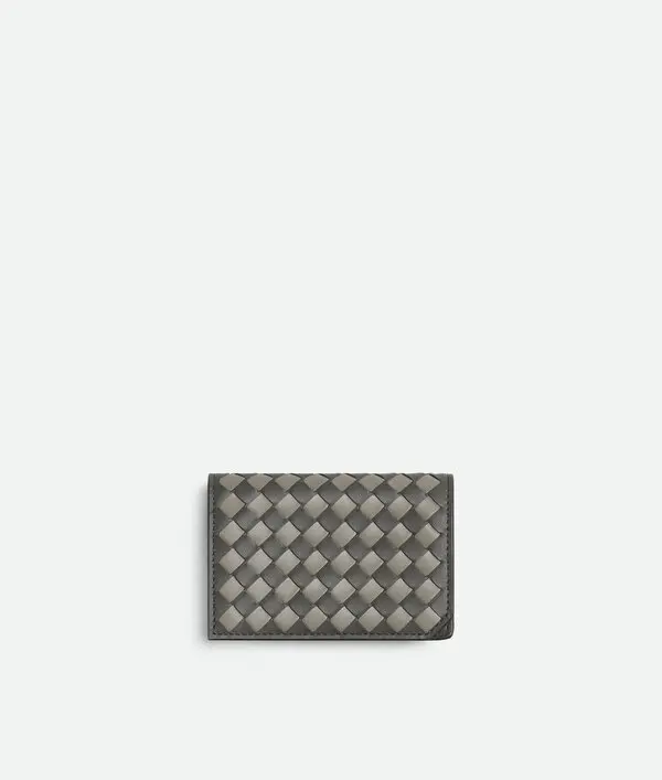 Bottega Veneta Intrecciato Piccolo Business Card Case - Lapilli/drizzle