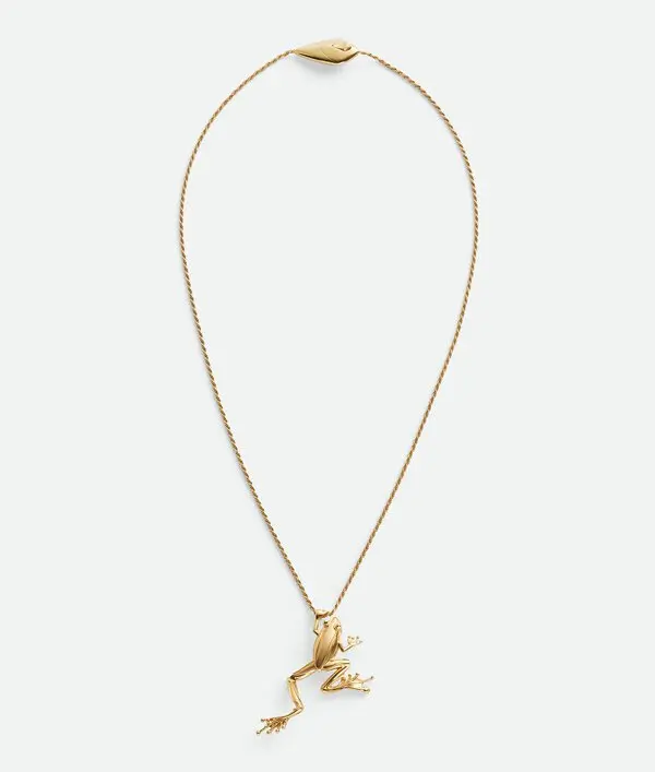 Bottega Veneta Rana Pendant Necklace - Yellow Gold