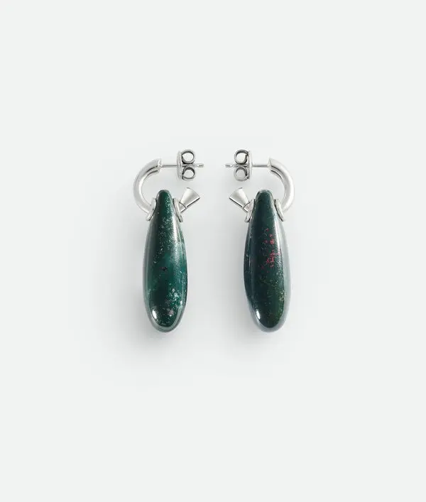 BOTTEGA  VENETA Small Ellipse Earrings - Blood Stone