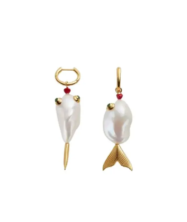 Bottega Veneta Fish Dangle Earrings
