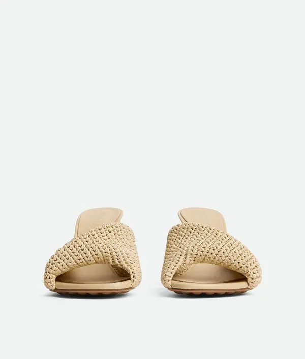 Bottega Veneta Blink Raffia Mule Sandal - Natural