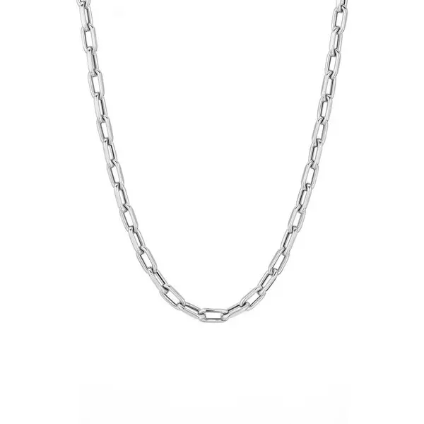 Adina Reyter Italian Chain Link Necklace - Silver
