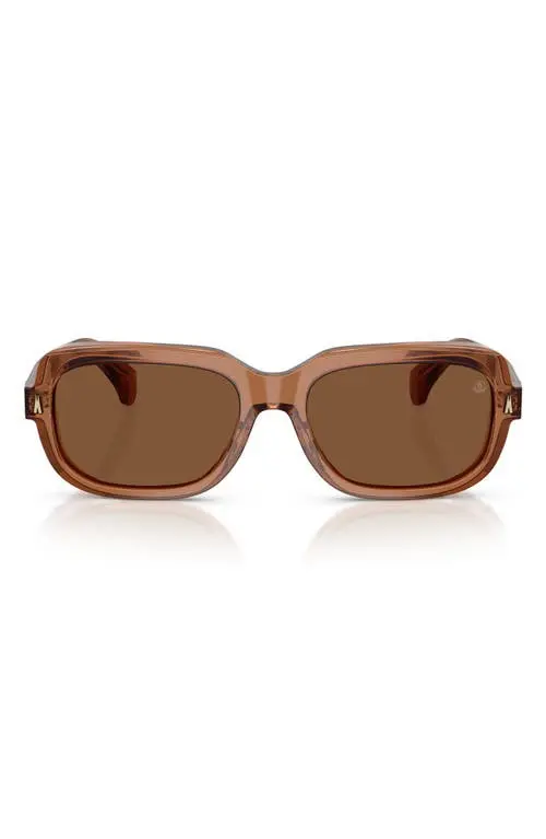 Moncler 55mm Pillow Sunglasses - Transparent Cognac / Brown