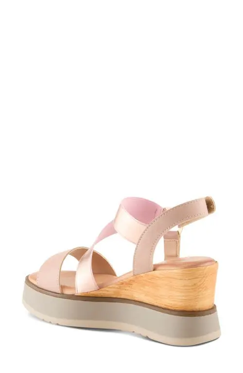 SPRING STEP SHOES Nataly Platform Wedge Sandals - Blush