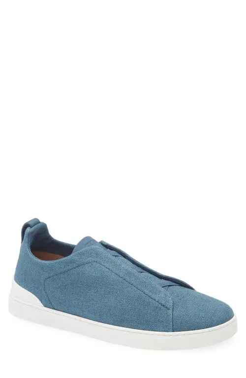 Zegna Triple Stitch Sneakers - Blue