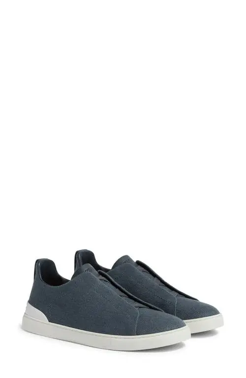 Zegna Cotton Sneakers - Dark Blue Solid
