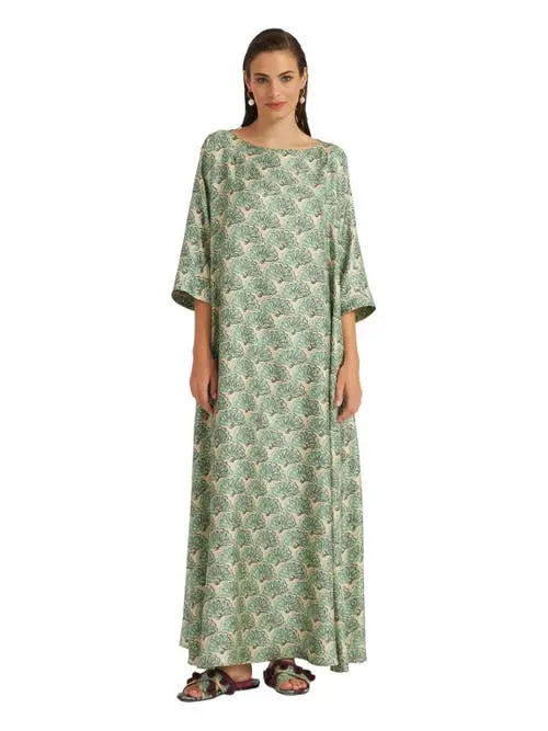 La DoubleJ Muumuu Maxi Dress - Fans Menta