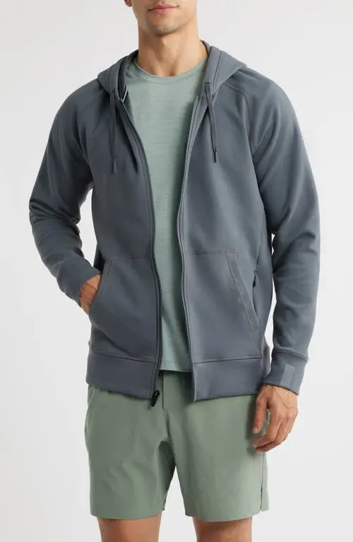 Ten Thousand Midweight Tech Performance Full Zip Hoodie - Iron