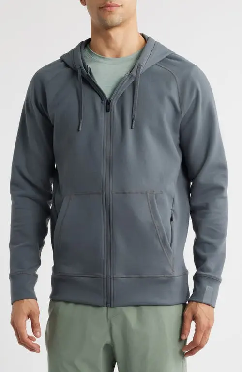 Ten Thousand Midweight Tech Performance Full Zip Hoodie - Iron