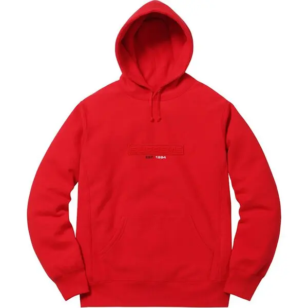 Supreme Embossed Logo Hooded Sweatshirt