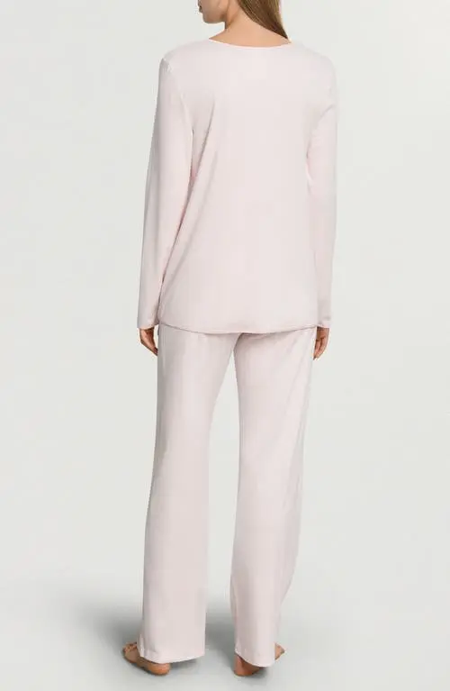 Hanro Cotton & Silk Long Sleeve Pajamas - Honeydew