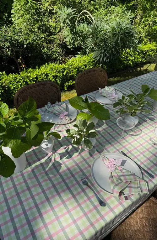 HEATHER TAYLOR HOME Gingham Tablecloth