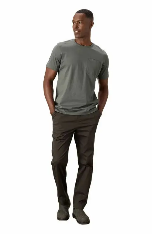 PACT Organic Cotton Softspun Pocket Crew Tee - Castor Green