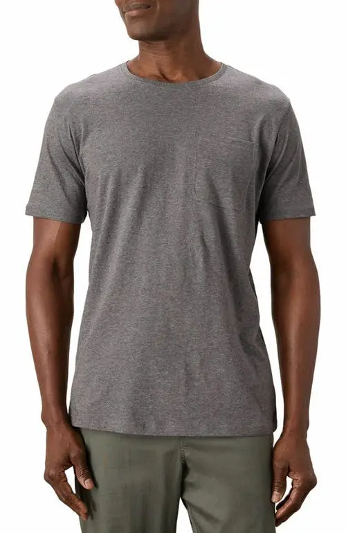 PACT Organic Cotton Softspun Pocket Crew Tee - Medium Grey Heather