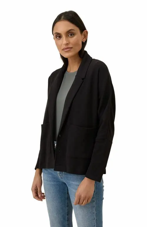 PACT Organic Cotton Relaxed Blazer - Black