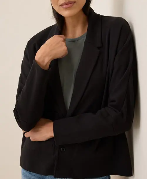 PACT Organic Cotton Relaxed Blazer - Black