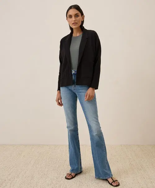 PACT Organic Cotton Relaxed Blazer - Black