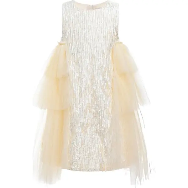 TULLEEN Sonata Ruffle Dress - Champagne