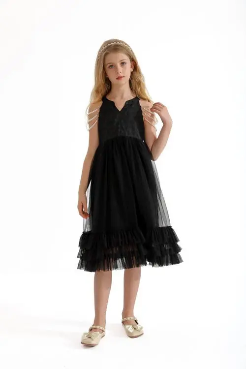 TULLEEN Tripoli Heart Print Tulle Dress