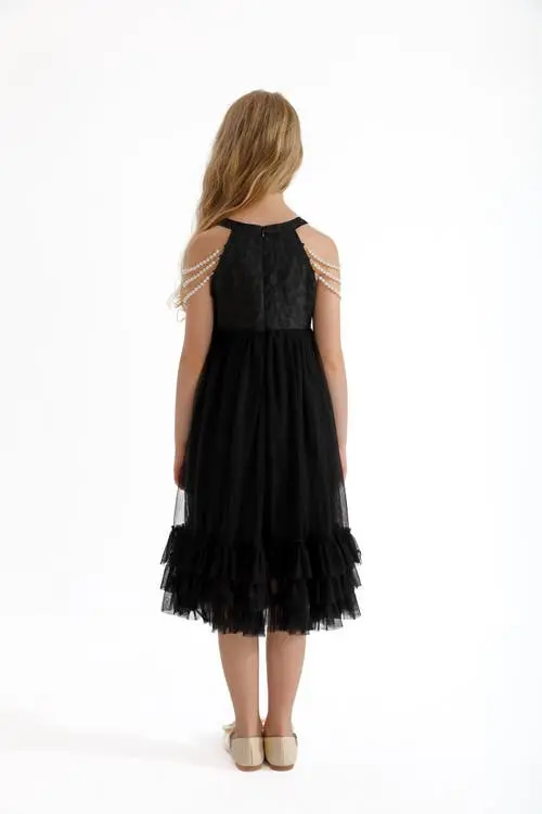 TULLEEN Tripoli Heart Print Tulle Dress