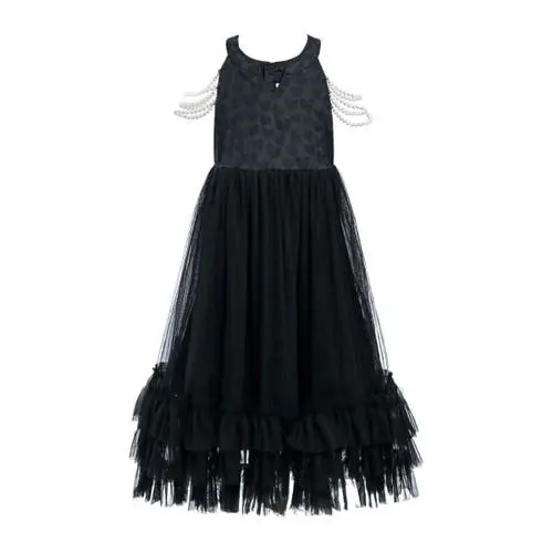 TULLEEN Tripoli Heart Print Tulle Dress