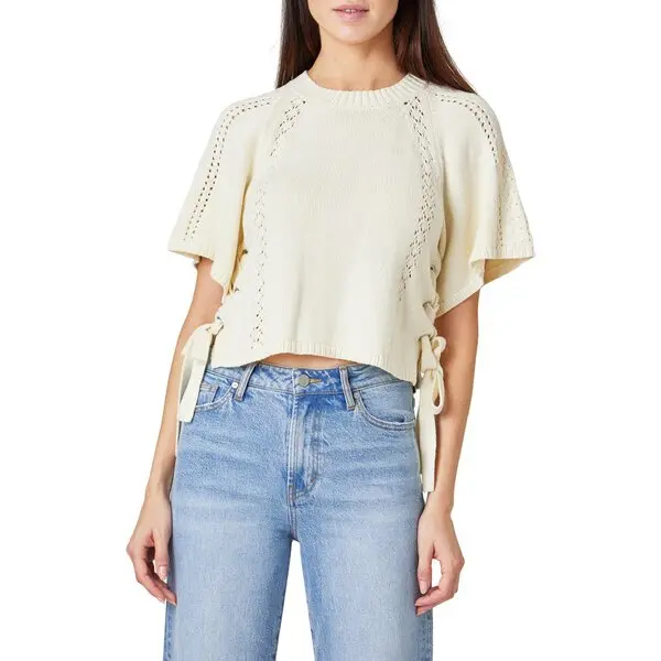 Habitual Side Tie Open Stitch Sweater