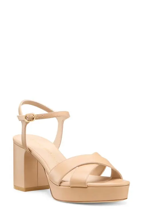 STUART WEITZMAN Dayna Platform Sandals - Adobe