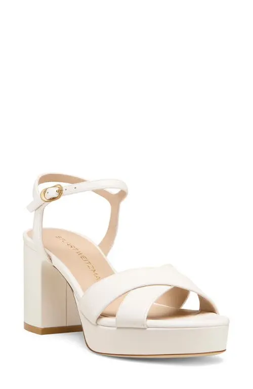 STUART WEITZMAN Dayna Platform Sandals - Cream