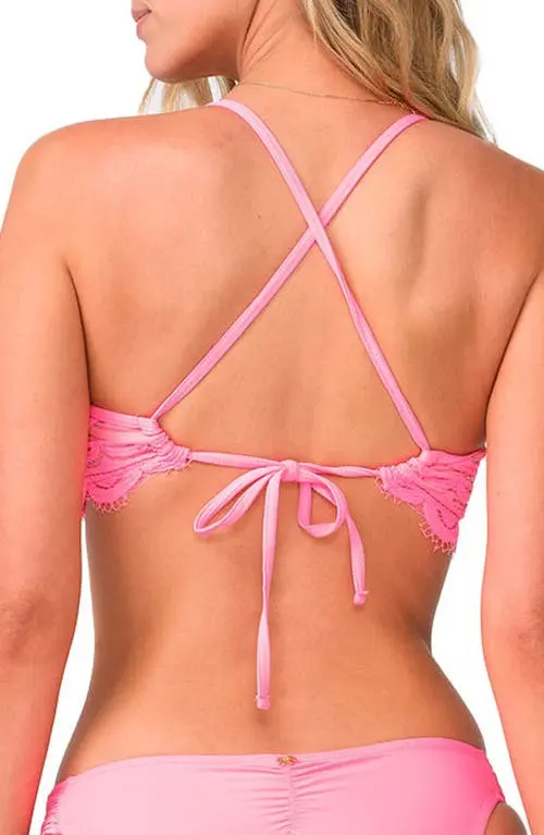 PQ SWIM Lace Bikini Top - Tulip