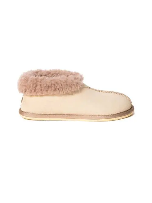 CELTIC & CO. Ladies' Shearling Bootee Slippers - Oatmeal