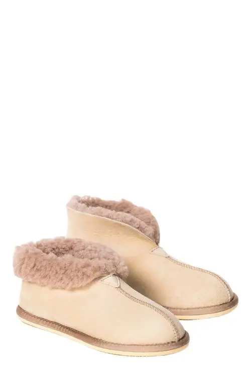 CELTIC & CO. Shearling Bootee Slippers - Oatmeal