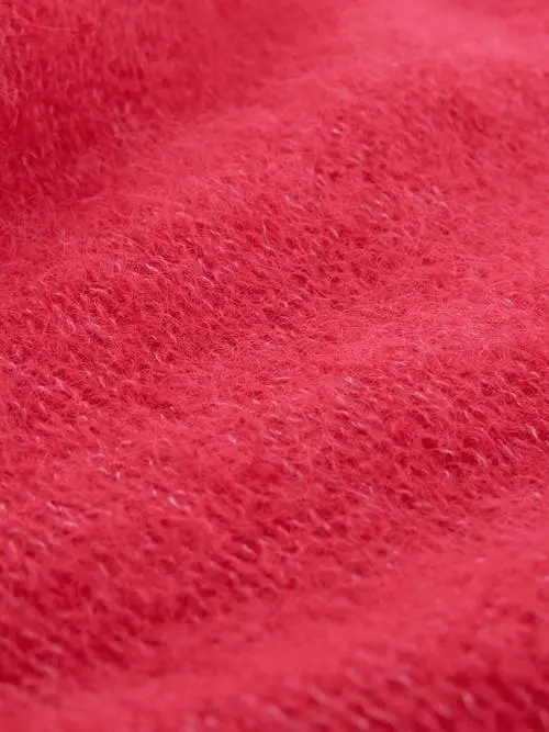 CELTIC & CO. Alpaca Cotton Slouch Sweater - Raspberry