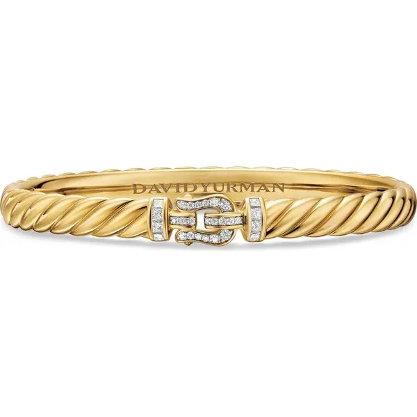 David Yurman Sculpted Cable Buckle Bracelet - Diamond