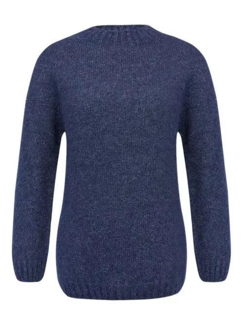 CELTIC & CO. Alpaca Blend Slouch Sweater - Navy
