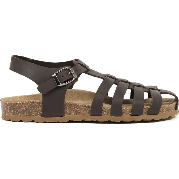 CELTIC & CO. Fisherman's Flat Sandal - Ebony