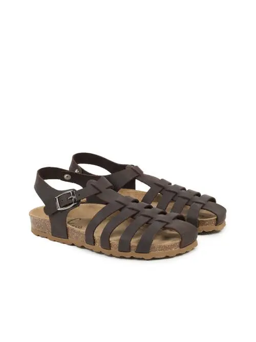 CELTIC & CO. Fisherman's Flat Sandal - Ebony