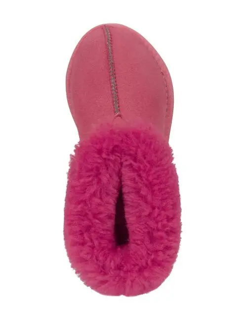 CELTIC & CO. Shearling Bootee Slippers - Raspberry