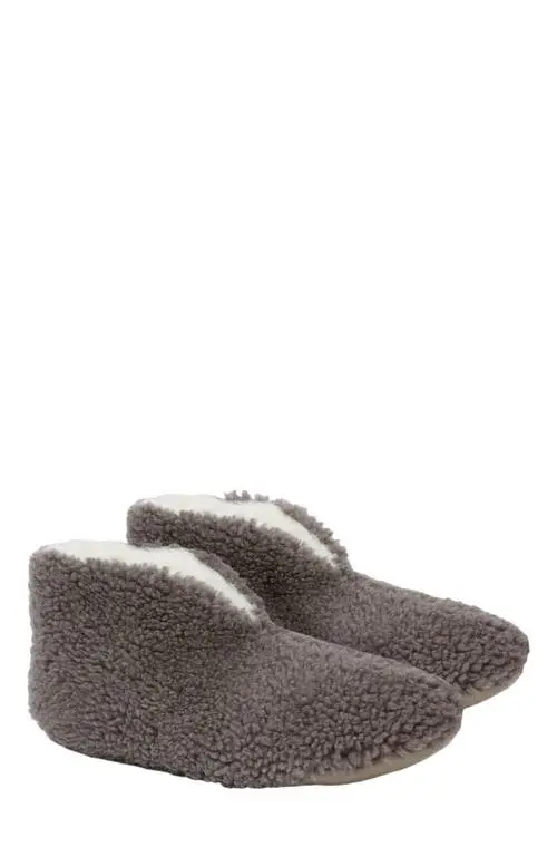 CELTIC & CO. Teddy Shearling Soft Sole Bootee Slippers - Vole