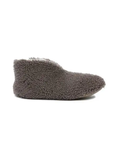 CELTIC & CO. Teddy Shearling Soft Sole Bootee Slippers - Vole