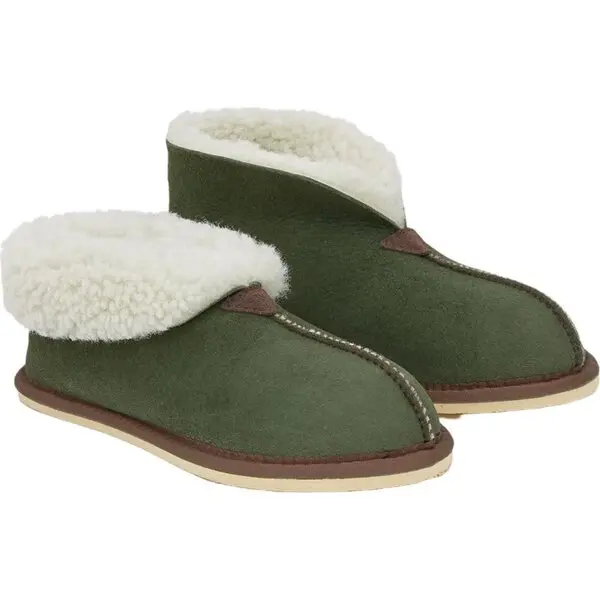CELTIC & CO. Shearling Bootee Slippers - Moss