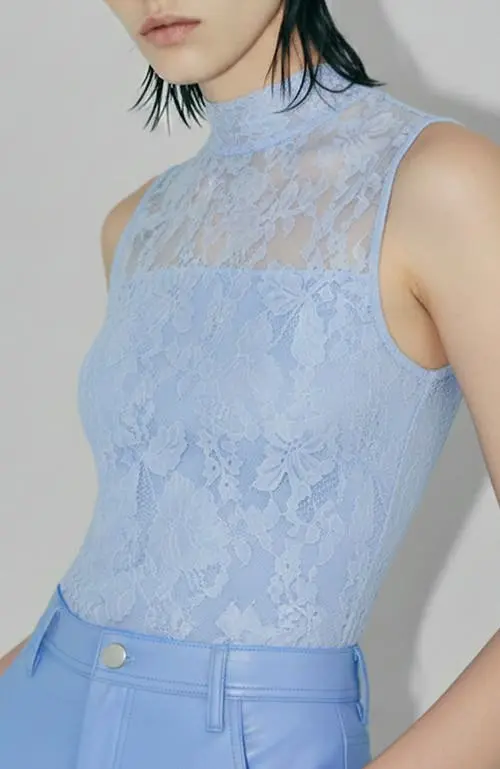 AS By DF As B Y Df Provence Lace Top - Provence Blue