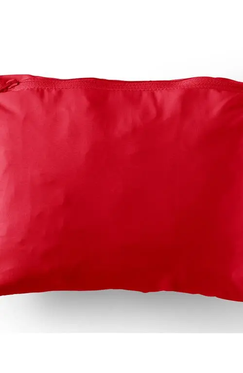 LANDS' END Packable Waterproof Rain Jacket - Compass Red